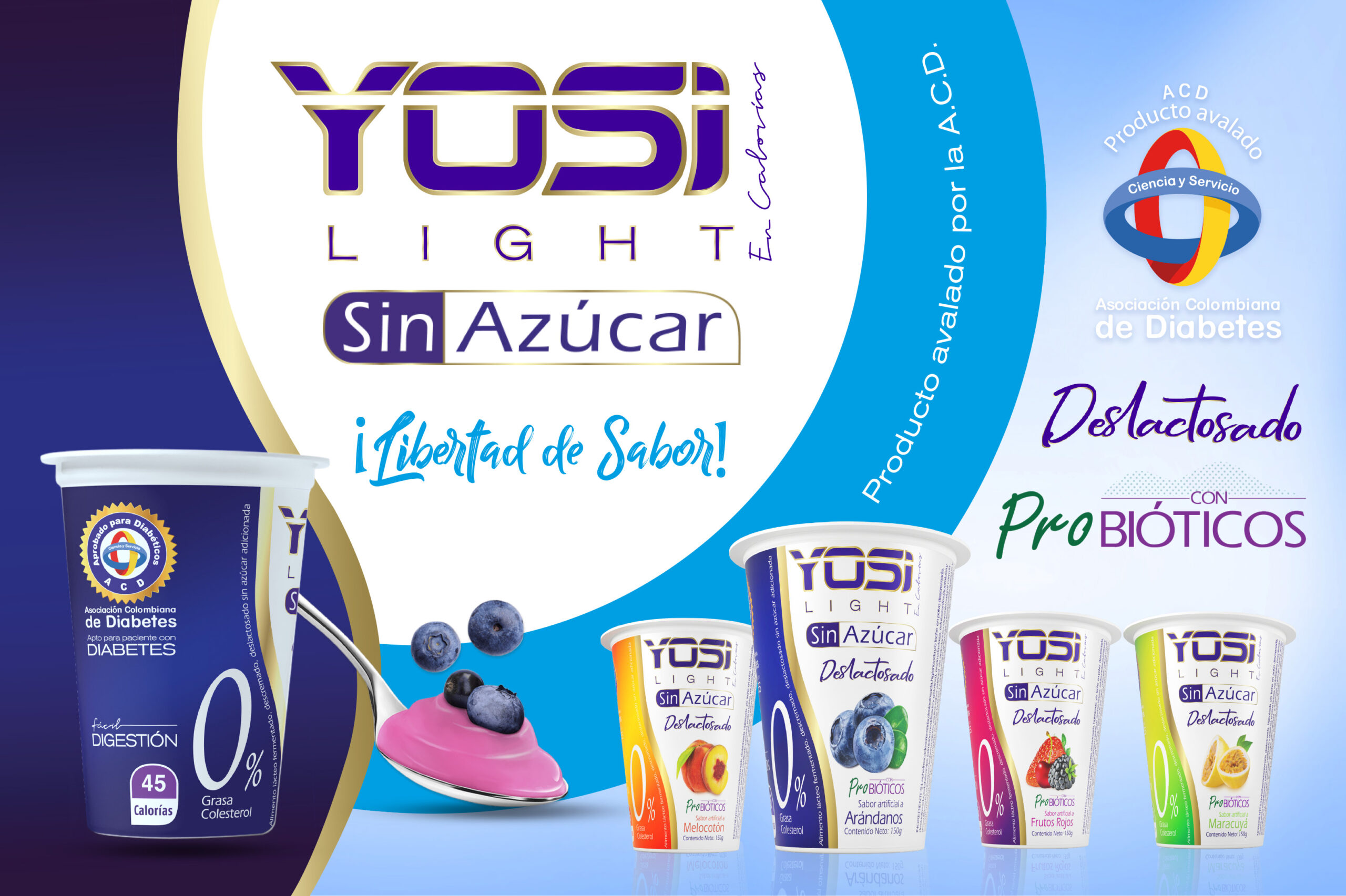 Yosi Light - Yogurt sin azúcar apto para diabéticos